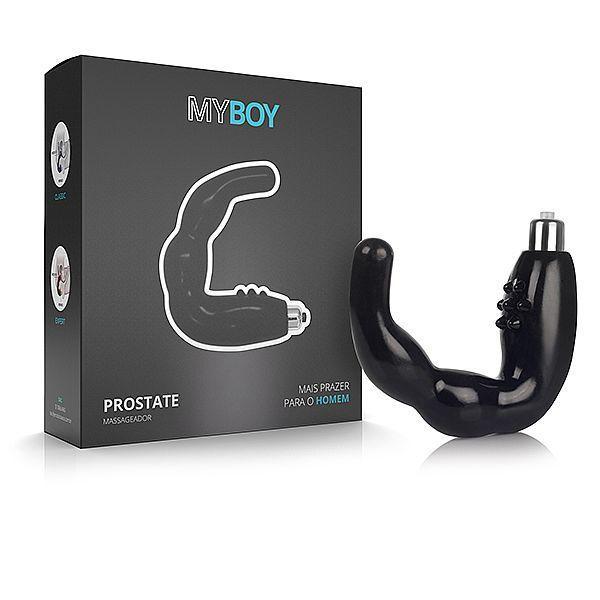 Massageador para a Próstata com Vibrador My Boy Expert Preto - Vibrador ...