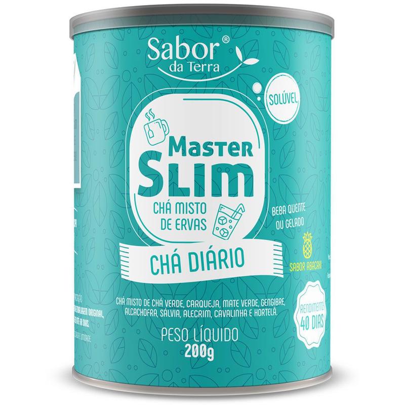 Master Slim Chá Solúvel Diário Sabor Abacaxi Pote 200g - Fitoterápicos ...
