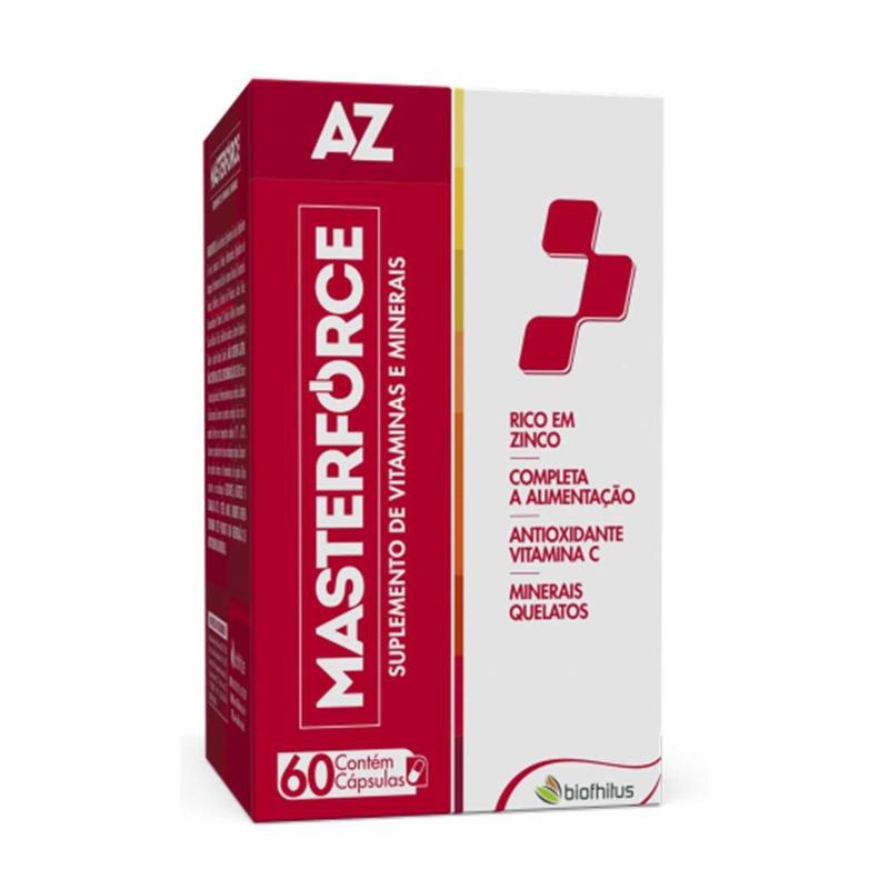 Masterforce AZ com 60 cápsulas - Biofhitus - 60 capsulas ...