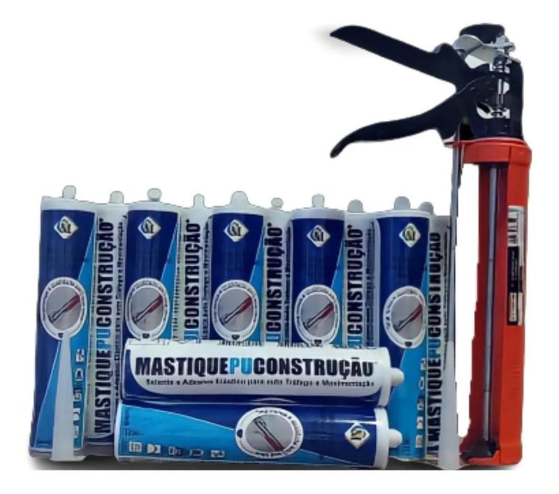 Mastique PU Construção Original (kit C/ 12 Tubos + Aplicador ...