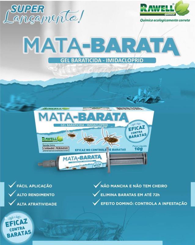 Mata barata gel 10g - Rawell Química - Inseticidas - Magazine Luiza