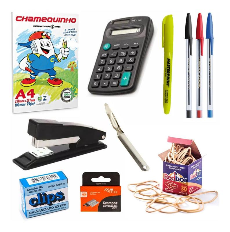 Materiais Papelaria Escritorio Completo Home Office - IMP - Materiais ...