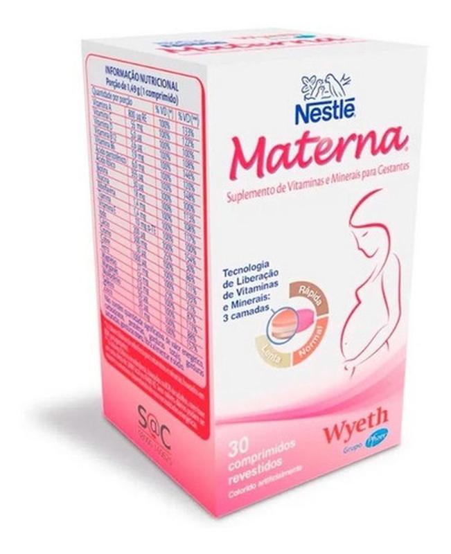 Materna C/ 30 Comprimidos Nestlé - Multivitamínico / Polivitamínico ...