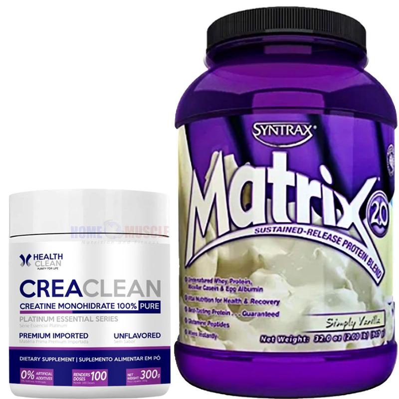 Matrix 2.0 e Creatina 100% Pura 300g - Health Clean - Syntrax ...