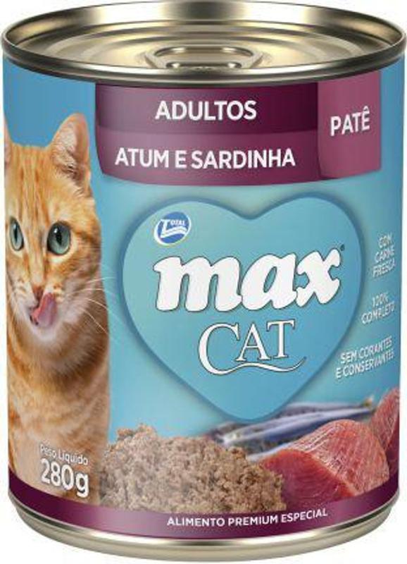 Max Cat Patê - Sabor: Atum e Sardinha - Max - total alimentos - Ração ...