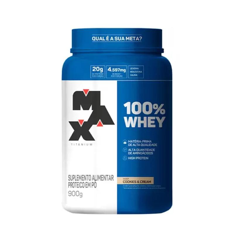 Max whey 100% pt 900g - Max Titanium - Whey Protein - Magazine Luiza