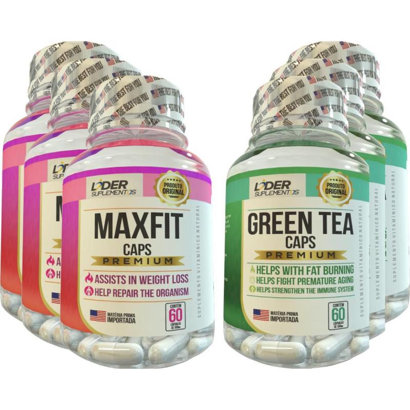 Maxfit 60 Caps + Green 60 Caps 500Mg - 6 Potes - Lider Vendas - Café ...