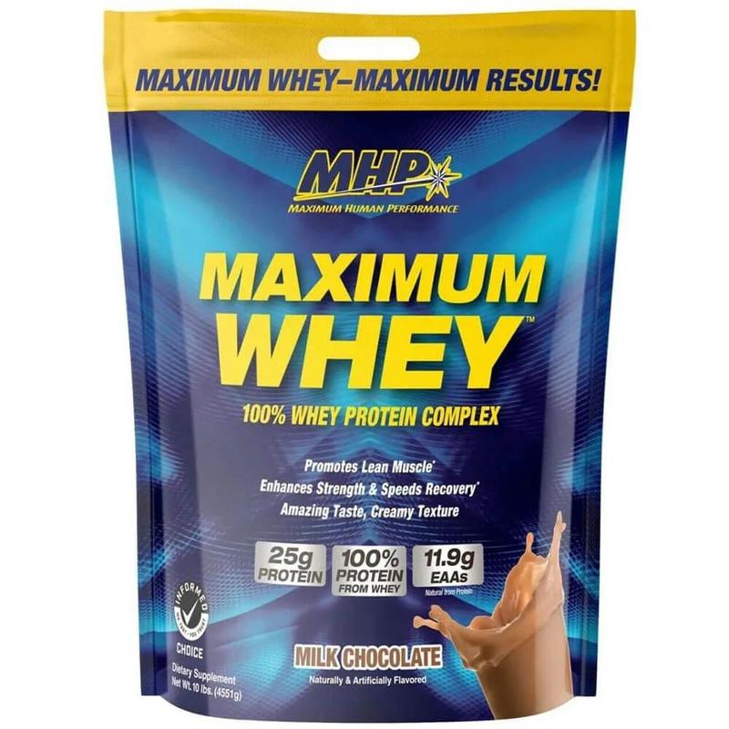Maximum Whey MHP 10lbs 4,5kg Milk Chocolate Whey Protein - Whey Protein ...
