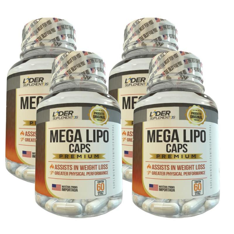 Mega Caps - 60 Cápsulas 500Mg - Kit Com 4 Potes - Lider Vendas ...