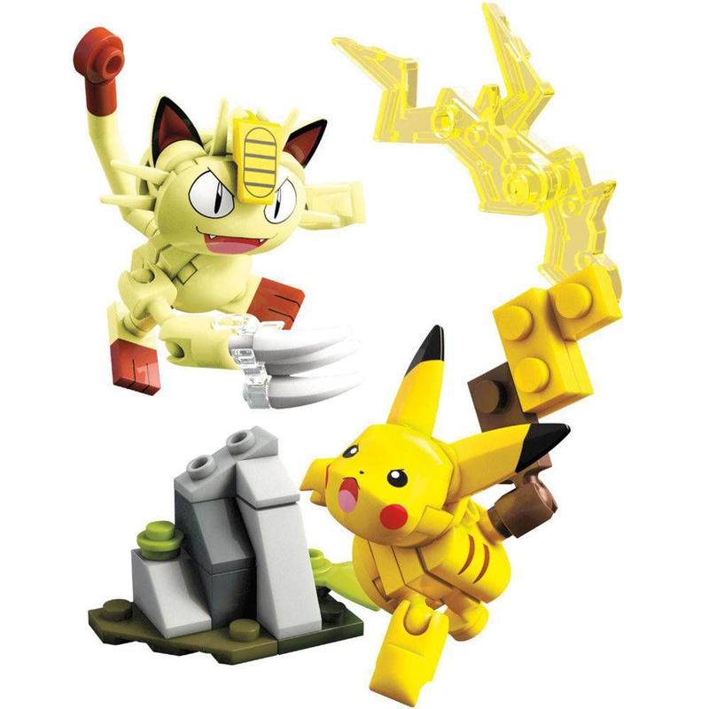 Mega Construx Bloks Pokemon Pikachu Vs Meowth Showdown - Mattel ...