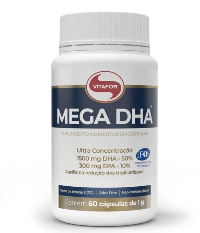 Mega DHA - 60 cap - Vitafor - Complemento Alimentar Adulto - Magazine Luiza