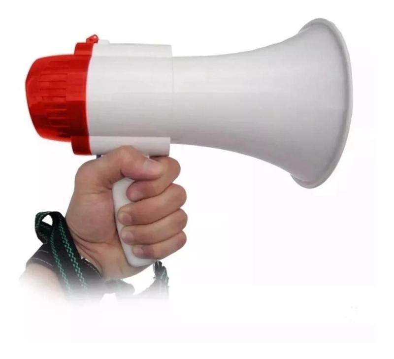 Megafone Portátil Recarregável Sirene Musical E Grava - Tz - Megafone ...