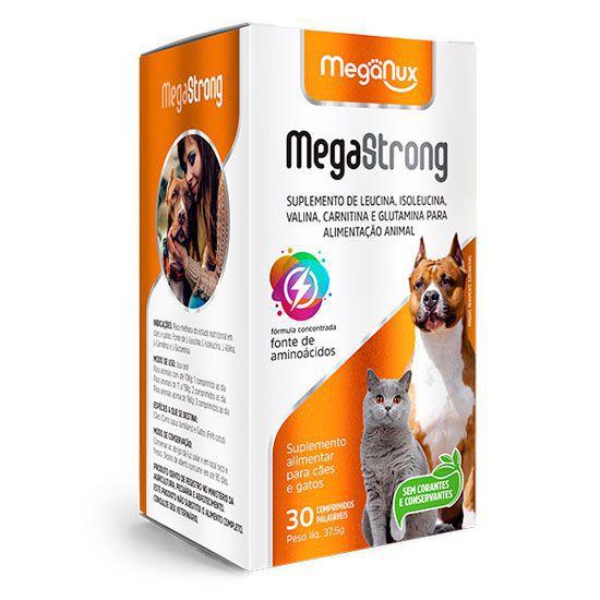Megastrong bcaa e aminoácidos 1250mg 30 comp - meganux - BCAA ...