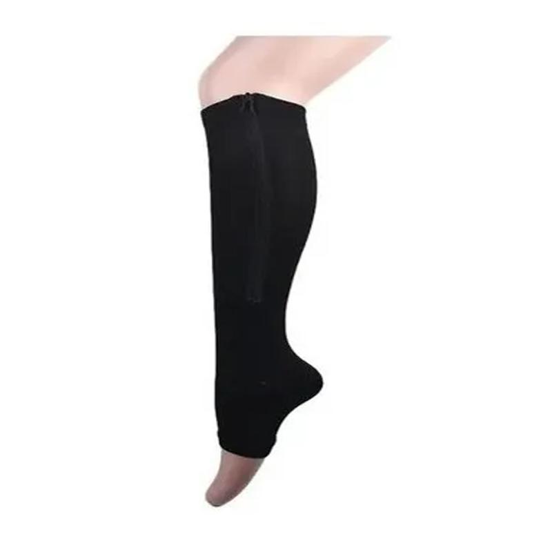 Meia G 3/4 Média Compressão 20-30mmhg Ziper (unisex) Preto - aquibras ...