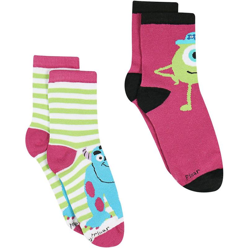Meia Kit 2 Pares Monstros S/A Infantil Verde - Disney - Meia Infantil ...