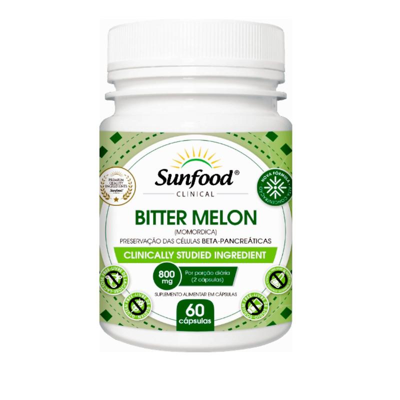 Melão são caetano bitter melon 800mg 60 capsulas sunfood - Cápsulas de Bebidas - Magazine Luiza