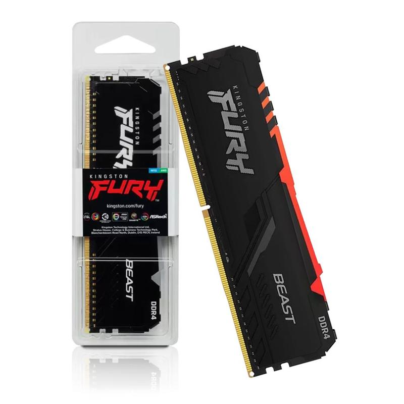 Memoria 8gb Ddr4 3200 Cl16 1.35V Desktop Fury RGB KF432C16BBA/8 ...