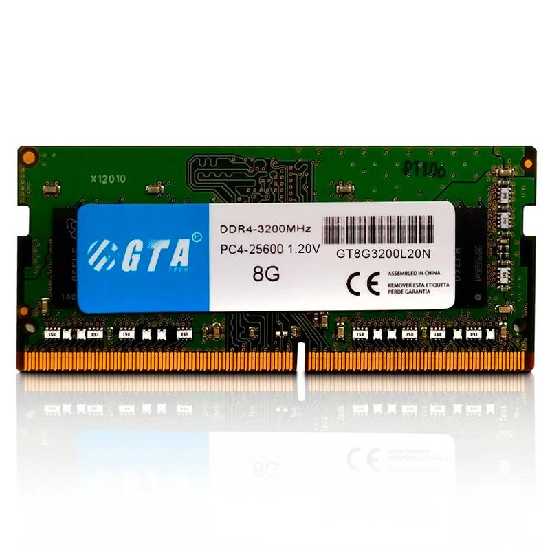 Memoria. Notebook 8Gb Ddr4 3200 Cl 20 1.20V GT8G3200L20N GTA Tech ...