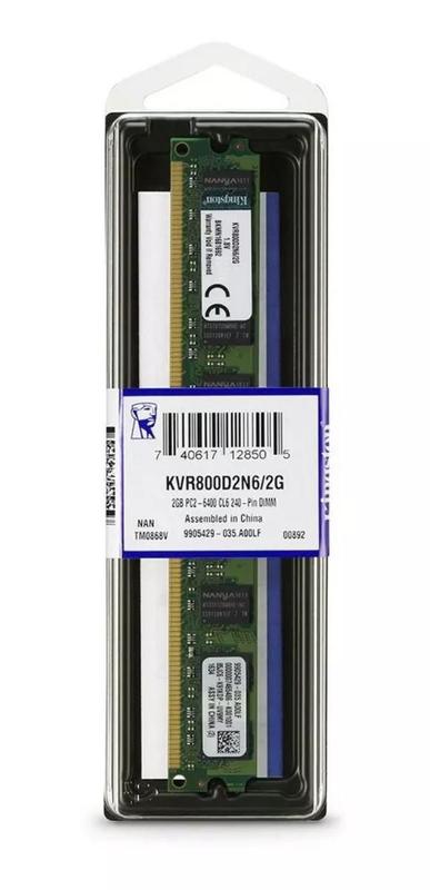 Memoria ram 2gb ddr2 800mhz kingston kvr800d2n6/2g desktop - Memória ...