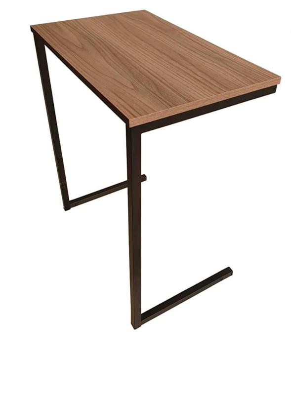 Mesa auxiliar Home Office Company - Preto/Amadeirado - Abeflex ...