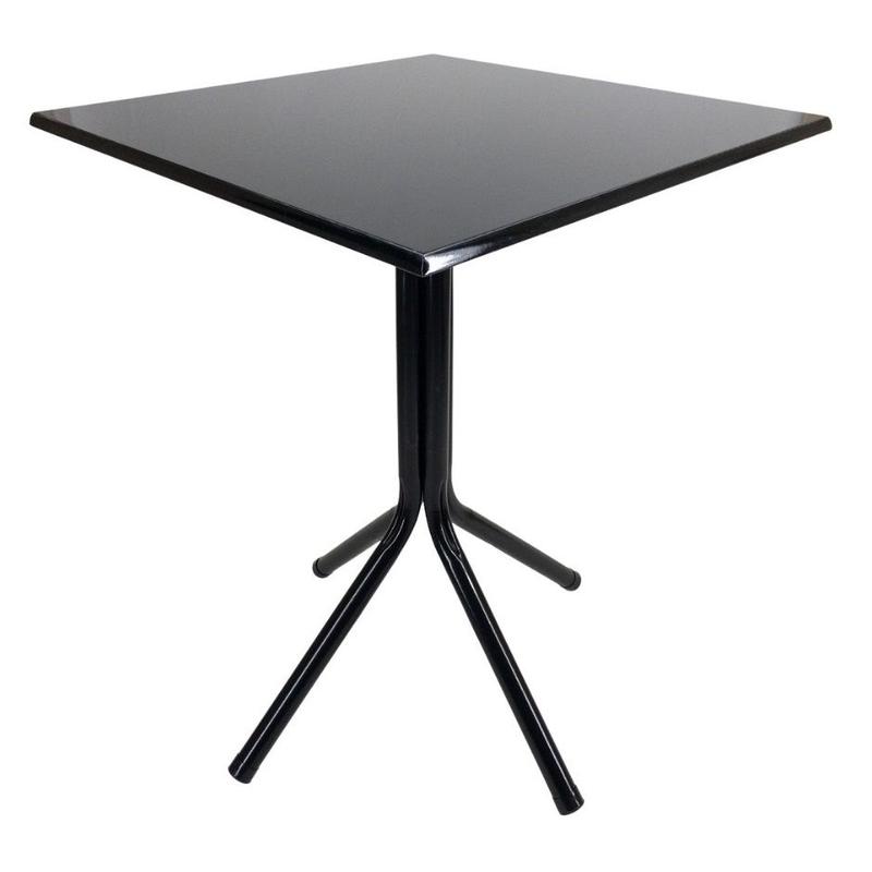 Mesa Bistrô Baixa Preta com Tampo Quadrado Preto Fortmix - Mesa Bistrô ...