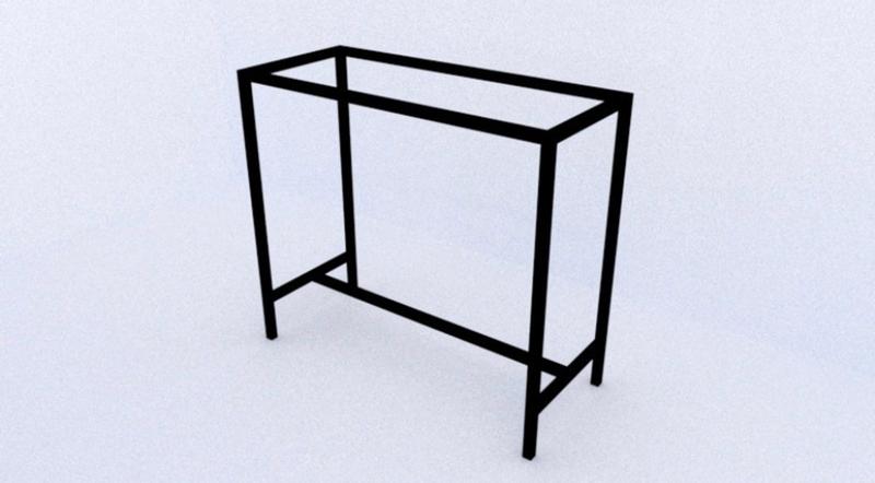 Mesa bistrô bancada cozinha bar sala estilo industrial ferro sem tampo ...