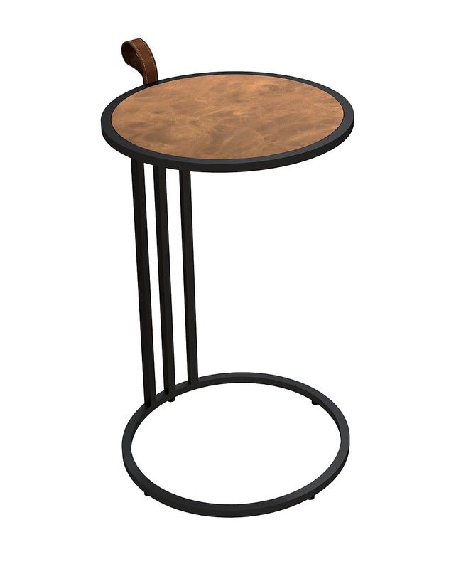 mesa de apoio lateral sofa para sala redonda já montada - Abra Móveis ...