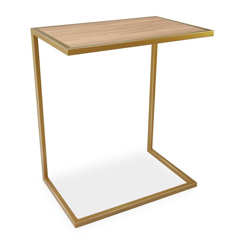 Mesa de Apoio para Sofá Belfast - Dourado/Jade - Genus Móveis - Mesa de ...