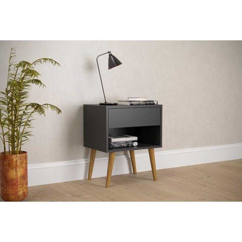 Mesa de Cabeceira 1 Gaveta Villare Robel Moveis - Mesa de Cabeceira ...