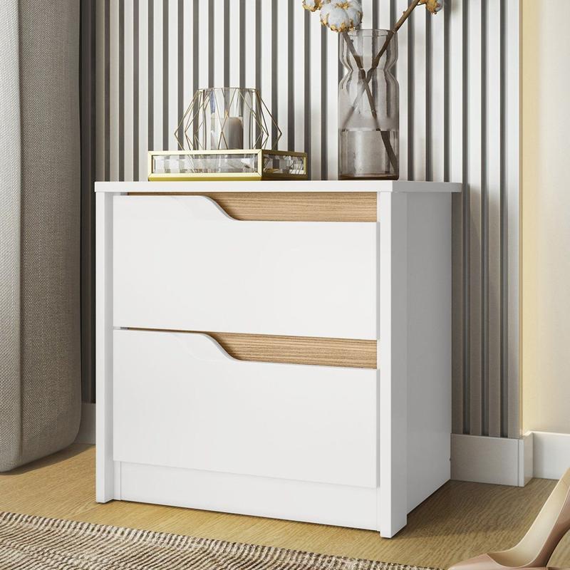 Mesa de Cabeceira 2 Gavetas Flex Doble Albatroz Móveis - Mesa de ...