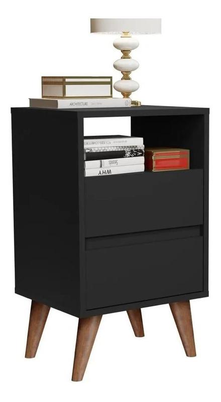 Mesa de cabeceira Like 2 gavetas com 1 nicho - DULLAR MÓVEIS - Mesa de ...