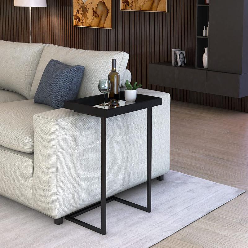 Mesa De Canto Apoio Para Sofá Cama Bandeja Espelhada - Mobigu - Mesa de ...