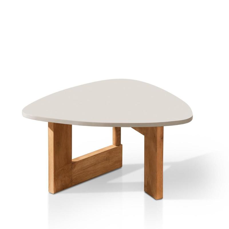 Mesa de Centro Triangular Sala Copa Pés em Madeira maciça - ROFEMAR ...