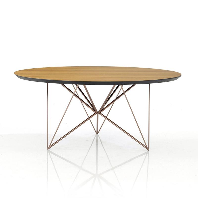 Mesa de Centro Trixy Cobre Tampo Amadeirado - Móvelmania - Mesa de ...