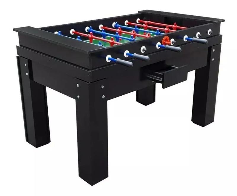 Mesa de Pebolim MDF Ébano Escuro Alaia - Pebolim - Magazine Luiza