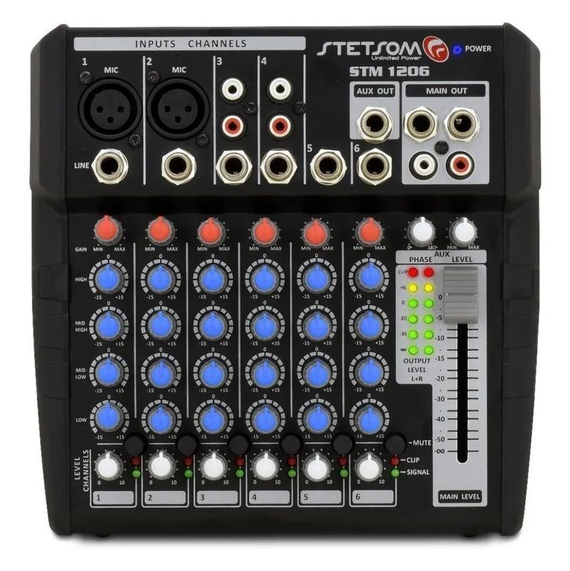 Mesa De Som Automotivo Stetsom Stm1206 6 Canais 4 Eq Band - Mesa de Som ...