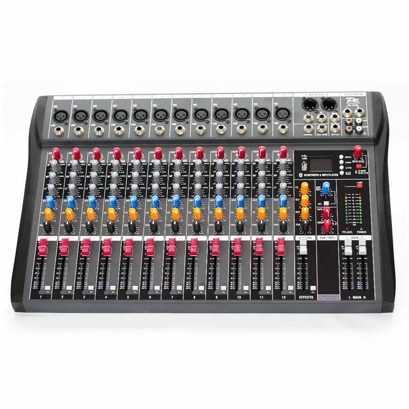 Mesa de Som Black Mixers 12 canais PZ CS120B - Mesa de Som / Mixer ...
