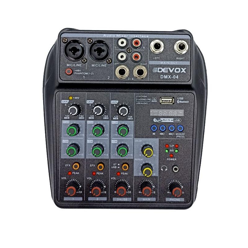 Mesa De Som Devox DMX-04 USB / Bluetooth / Interface - 4 Canais - Mesa de Som / Mixer - Magazine ...