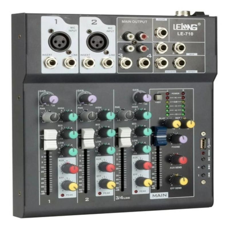 Mesa de som :le-710 - LeLong - Mesa de Som / Mixer - Magazine Luiza