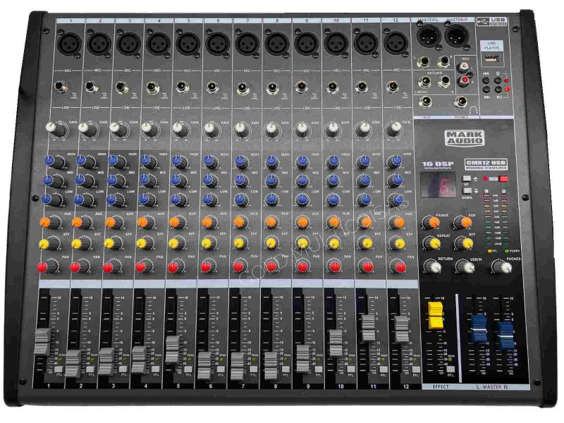 Mesa De Som Mixer 12 Canais Mark Audio Cmx12 Usb Sd - Mesa de Som ...