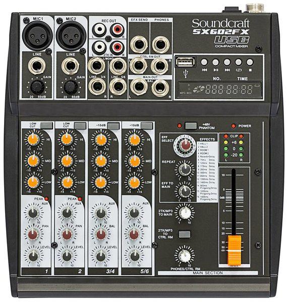 Mesa de Som Soundcraft SX602FX USB - Mesa de Som / Mixer - Magazine Luiza