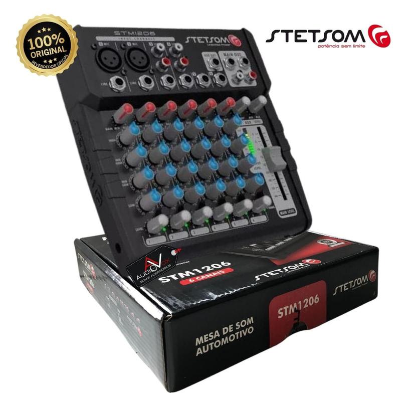 Mesa de Som Stetsom STM1206 6 Canais 4 EQ Band 12v - Mesa de Som ...