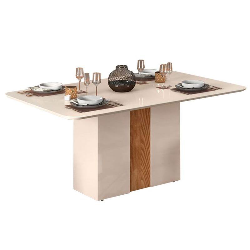 Mesa DJ Clara/Mia Tp MDF Vd 160cm Off White/Carvalho - DJ Móveis ...