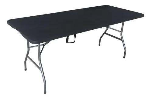 Mesa Dobrável Vira Maleta Com Alça 1,80m Premium Top Preta - Member's ...