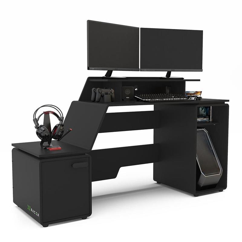 Mesa Gamer XT Racer SPACE TWO Politorno Com Espaço Para Gabinete Preta ...