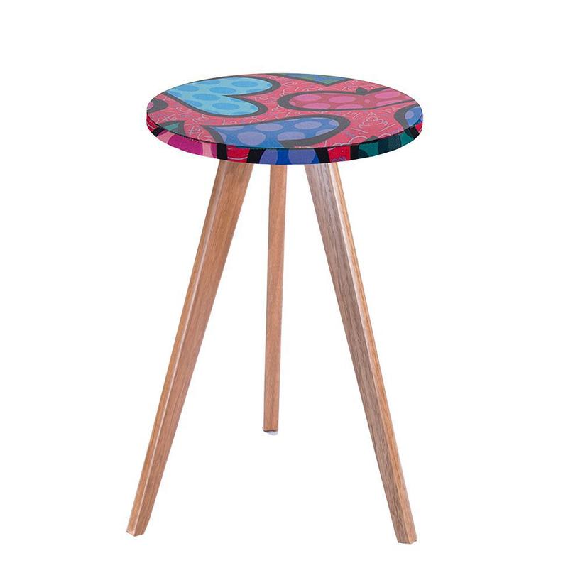 Mesa Lateral Alta com Vidro Romero Britto Minion Heart - Outros Móveis ...