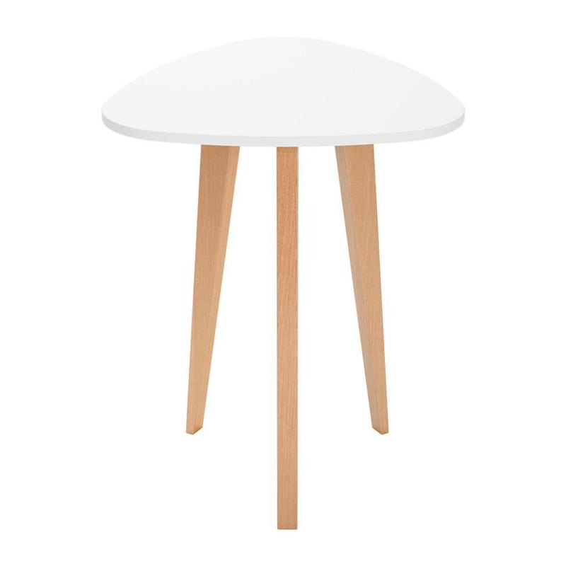 Mesa Lateral Triangular Munique Branca (63x62) - Falkk - Mesa de Canto ...