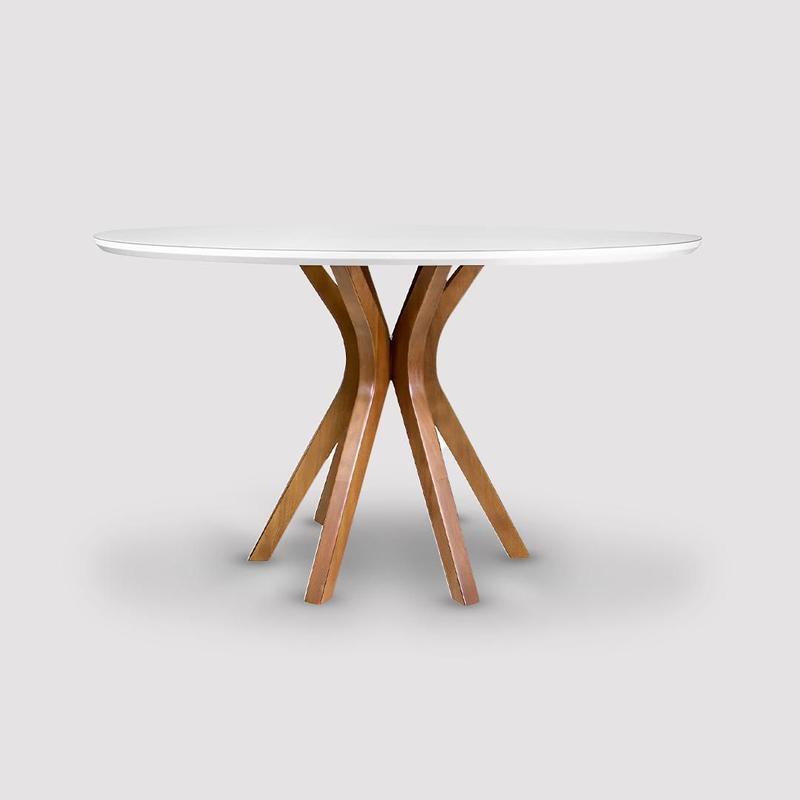 Mesa Paloma Base Pés Madeira Maciça Imbuia Tampo Com Vidro 4mm ...