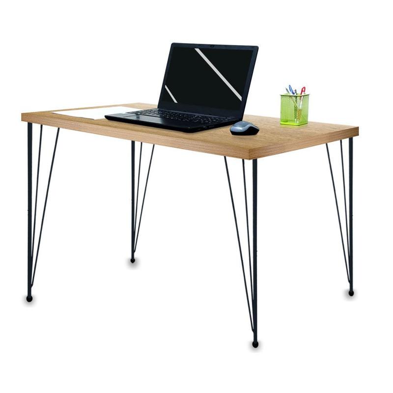 Mesa para Escritório Escrivaninha Estilo Industrial Noruega Mdf 120cm ...