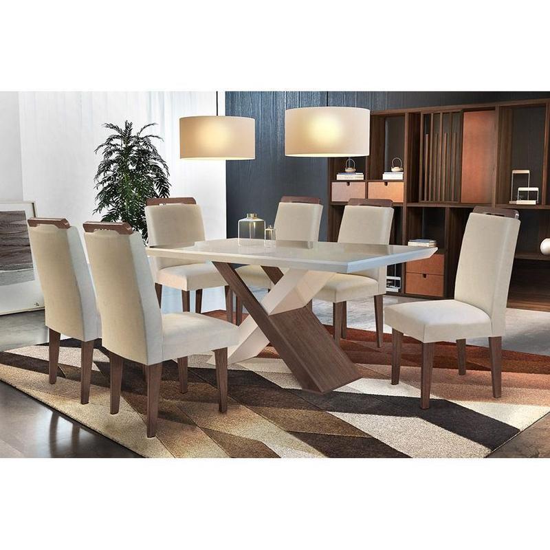 Mesa Rufato Imperatriz Rt 180+6 Cad Athenas Café/Creme - Outros Móveis ...